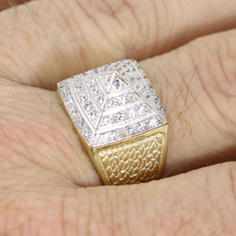 9ct Gold Kids Cubic Zirconia Pyramid Ring – Daniel Gleeson Jewellers